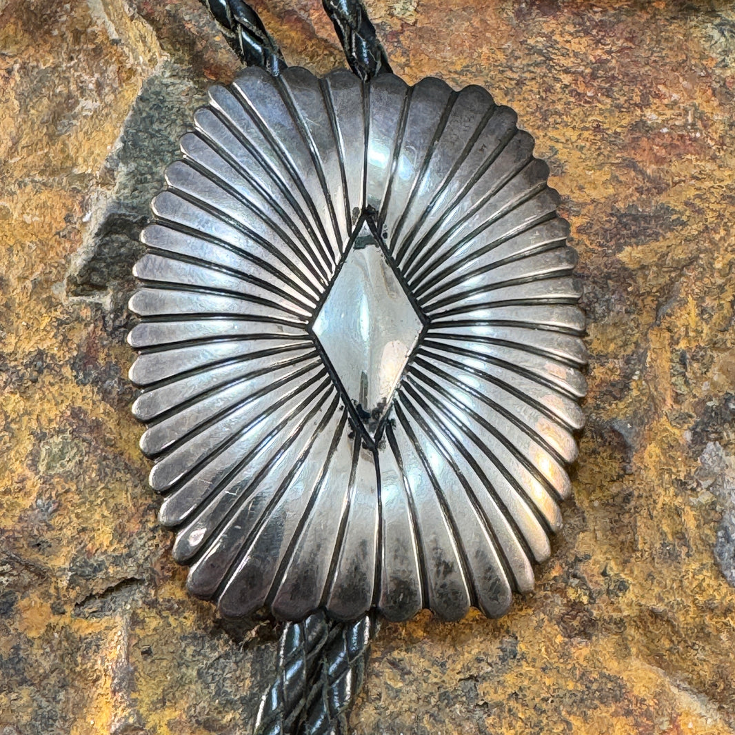 Sterling Silver Bolo Ties w/ Turquoise / Inlaid Stones Native Ameican ...