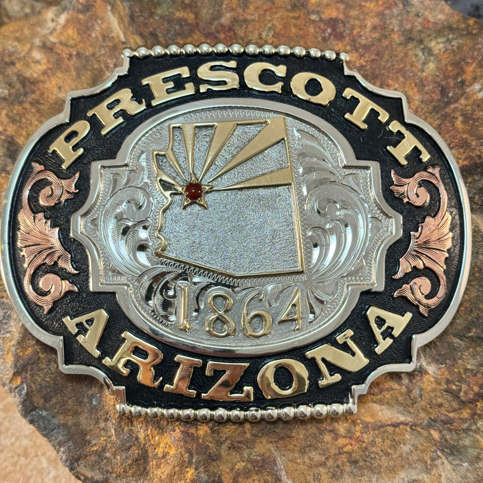 Prescott Arizona 1864 Belt Buckle – Exclusive Design by David Rosales ...