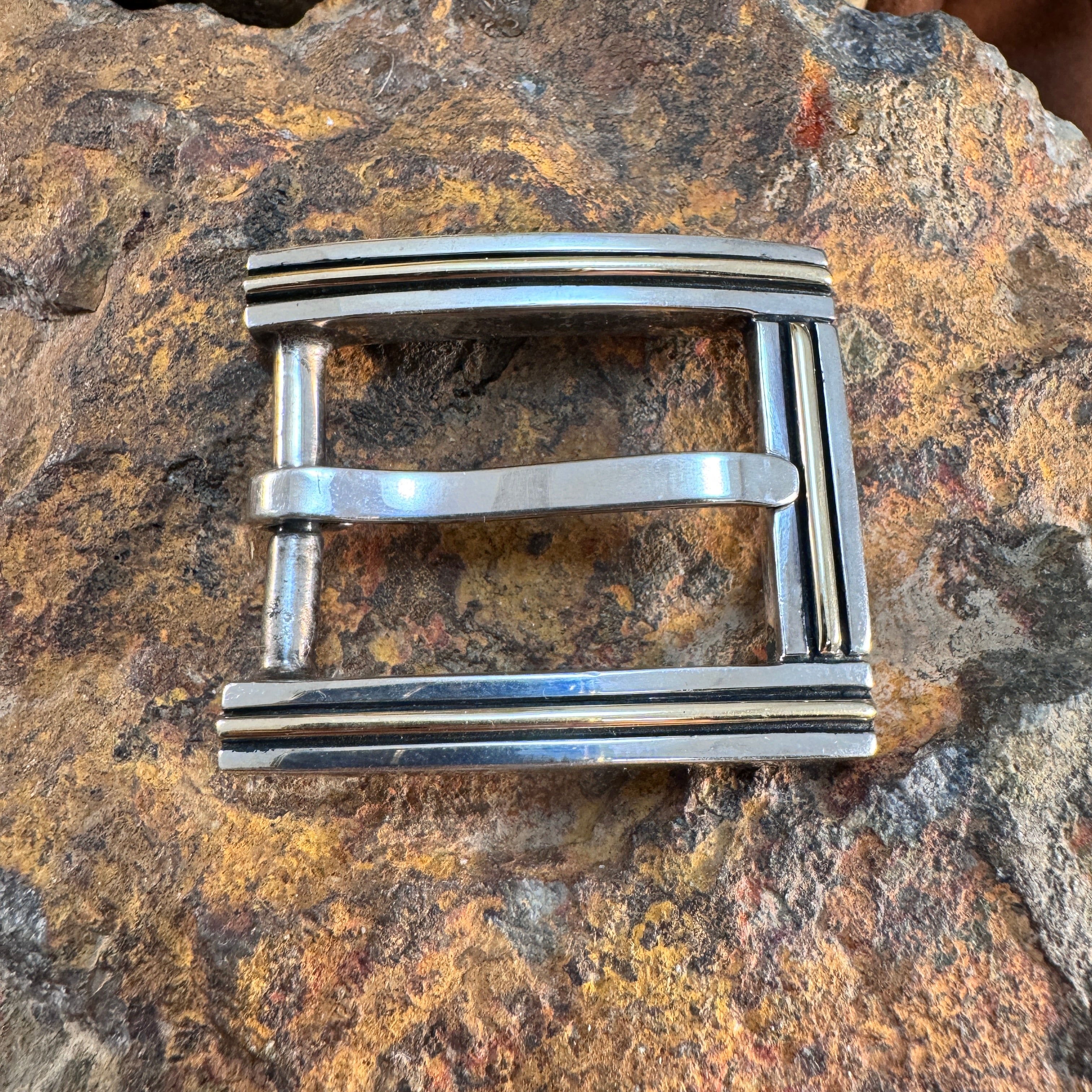 14K Gold & Sterling Silver Buckle by Alexander’s Belts & Buckles - Est ...