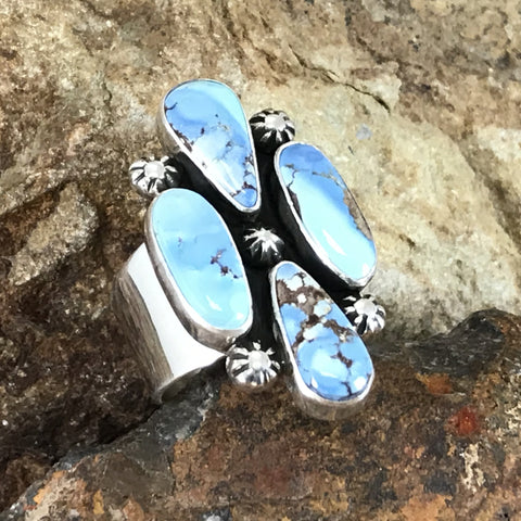 Golden Hill Turquoise - Native American Jewelry - Sterling Silver